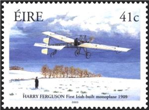 Stamp: Harry Ferguson- First Irish-built monoplane 1908 (Ireland ...