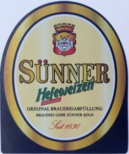Drink Label: Sunner Hefeweizen Naturtrub (Familienbrauerei Gebr. Sünner ...