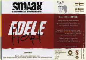 Drink Label: Edele Hert Amber bier (Brouwerij Smaak, NetherlandsCol:NL ...