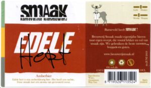 Drink Label: Edele Hert Amberbier (Brouwerij Smaak, NetherlandsCol:NL ...