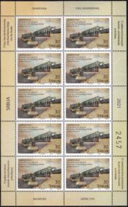Stamp: Reconstruction of the Danube Bridge, Pančevo, 75th Anniv (Serbia ...