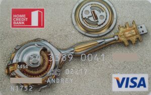Bank Card: Home Credit Bank. Key (Home Credit Bank, RussiaCol:RU-VI-2533
