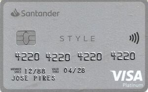 Bank Card: Platinum Style (Banco Santander, BrazilCol:BR-VI-0125