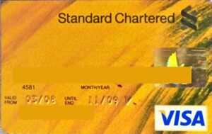Bank Card: SCB Gold (Standard Chartered, PakistanCol:PK-VI-0036