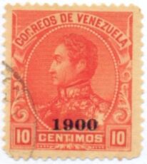 Stamp: Effigy of Simón Bolívar, Overprinted (Venezuela(Stamps from 1899 Overprinted) Mi:VE 69,Sn ...