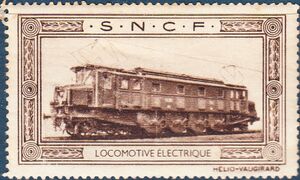 Stamp: SNCF - Electric Locomotive (France: Cinderella Stamps(SNCF ...