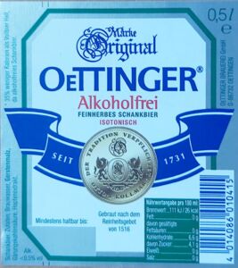 Drink Label: Oettinger Alkoholfrei (Oettinger Brauerei GmbH, Germany ...