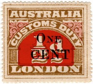 Stamp: Customs Duty - London (Australia: Revenue Stamps(Customs Duty ...