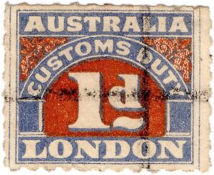 Stamp: Customs Duty - London (Australia: Revenue Stamps(Customs Duty ...
