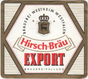 Drink Label: Hirsch-Bräu Export (Hirsch-Bräu Westheim, Germany, Federal ...