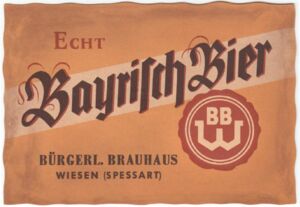 Drink Label: Wiesener Bayrisch Bier Märzen (Brauhaus Wiesen, Germany ...