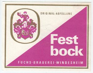 Drink Label: Fuchs Festbock (Fuchs brauerei, Germany, Federal ...