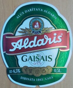 Drink Label: Aldaris Gaisais Alus (Aldaris, LatviaCol:LV-BEER-000399