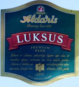 Drink Label: Aldaris Luksus Premium Beer (Aldaris, LatviaCol:LV-BEER-000400