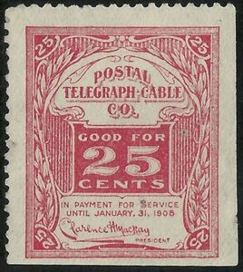 Stamp: Numeral (United States of America(Postal Telegraph-Cable Company ...