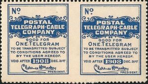 Stamp: Frank - dated 1908 (United States of America(Postal Telegraph ...