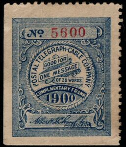 Stamp: Frank - dated 1900 (United States of America(Postal Telegraph ...