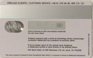 Bank Card: MasterCard Debit - PKO Inteligo vertical (PKO Bank Polski ...