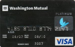 Bank Card: Washington Mutual - Platinum (Washington Mutual Bank, United ...