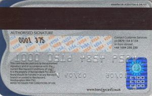 Bank Card: Barclaycard - Platinum (Barclays Bank, United Kingdom of ...
