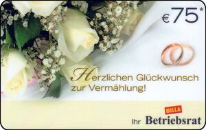 Gift Card: zur Vermählung (Billa, Austria(Betriebsreat) Col:AT-Billa-022