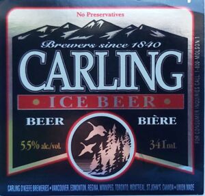 Drink Label: Carling Ice Beer (Carling O'Keefe Limited, CanadaCol:CA ...