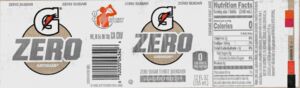 Drink Label: Gatorade Zero Glacier Freeze (Gatorade Co., United States ...