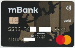Bank Card: mBank - gold (BRE Bank SA (mBank), SlovakiaCol:SK-MC-0162