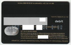 Bank Card: mBank - gold (BRE Bank SA (mBank), SlovakiaCol:SK-MC-0162