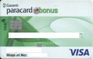 Bank Card: Garanti Paracard (Garanti Bankası, Türkiye (Turkey)Col:TR-VI ...