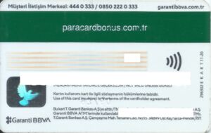 Bank Card: Garanti Paracard (Garanti Bankası, Türkiye (Turkey)Col:TR-VI ...