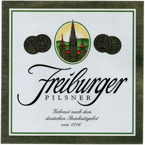 Drink Label: Freiburger Pilsner (Brauerei Ganter, Freiburg, Germany ...