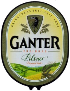 Drink Label: Ganter Pilsner (Brauerei Ganter, Freiburg, Germany ...