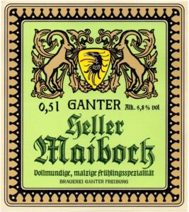 Drink Label: Ganter Heller Maibock (Brauerei Ganter, Freiburg, Germany, Federal RepublicCol:DE ...