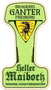 Drink Label: Ganter Heller Maibock (Brauerei Ganter, Freiburg, Germany, Federal RepublicCol:DE ...
