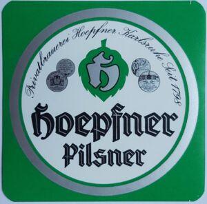 Drink Label: Hoepfner Pilsner (Brauerei Hoepfner, Germany, Federal ...