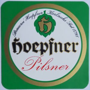 Drink Label: Hoepfner Pilsner (Brauerei Hoepfner, Germany, Federal ...