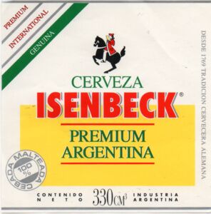 Drink Label: Isenbeck Premium Argentina (Cervecería Argentina S.A ...