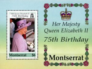 Stamp: Queen Elizabeth 2000 (Montserrat(Queen Elizabeth II 75th Birthday) Mi:MS BL90,Sg:MS MS1189