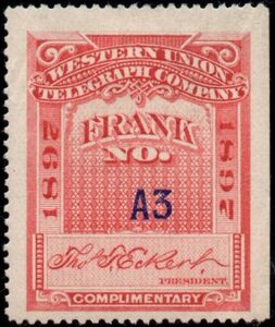 Stamp: Frank - dated 1897 (United States of America(Western Union ...