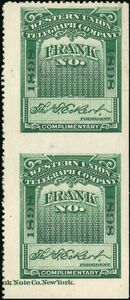 Stamp: Frank - dated 1898 (United States of America(Western Union ...