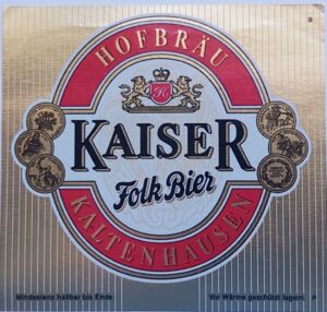 Drink Label: Kaiser Folk Bier (Brau Union Österreich AG, AustriaCol:AT ...