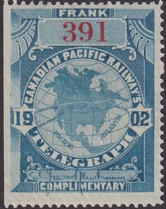 Stamp: Map of North America - Frank - dated 1902 (Canada(Canadian ...