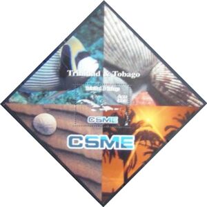 Stamp: CSME Single Market and Economy Souvenir Sheet (Trinidad and ...
