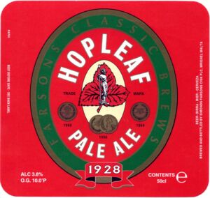 Drink Label: Hopleaf Pale Ale (Simonds Farsons Cisk Plc., MaltaCol:MT ...