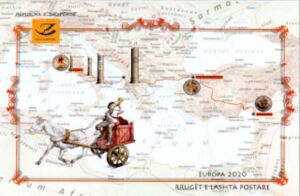 Timbre: Post Runner and Postal Carriage on Via Egnatia (Albanie(Europa ...