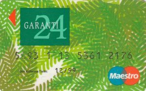 Bank Card: Garanti 24 (Garanti Bankası, Türkiye (Turkey)Col:TR-MS-0005