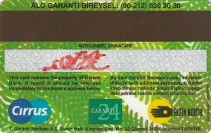 Bank Card: Garanti 24 (Garanti Bankası, Türkiye (Turkey)Col:TR-MS-0005