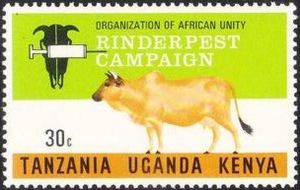 Stamp: Domestic Cattle (Bos primigenius taurus) (British East Africa ...