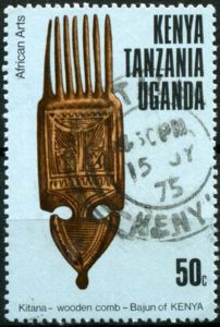 Stamp: Kitana (wooden comb), Bajun of Kenya (British East Africa (Kenya ...